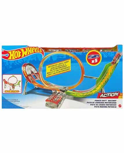 Hot Wheels Action Power Shift Motorizada Raceway Track Set de carreras ...